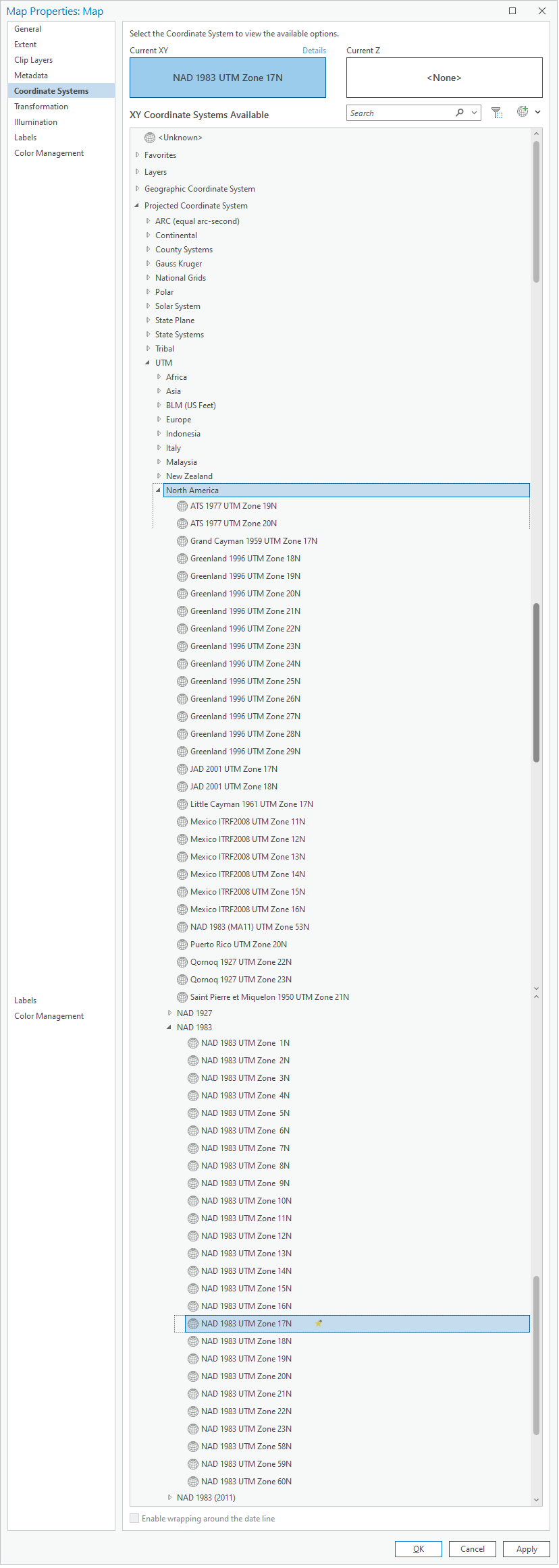 Easier navigation to NAD 83 UTM projections - Esri Community