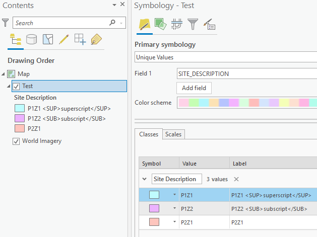 Superscripts and Subscripts in TOC and Legend - Esri Community