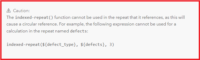 Indexed-repeat Circular reference warning, is it o... - Esri Community