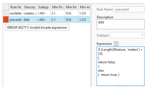 Validation Rule - Invalid Arcade expression - Esri Community