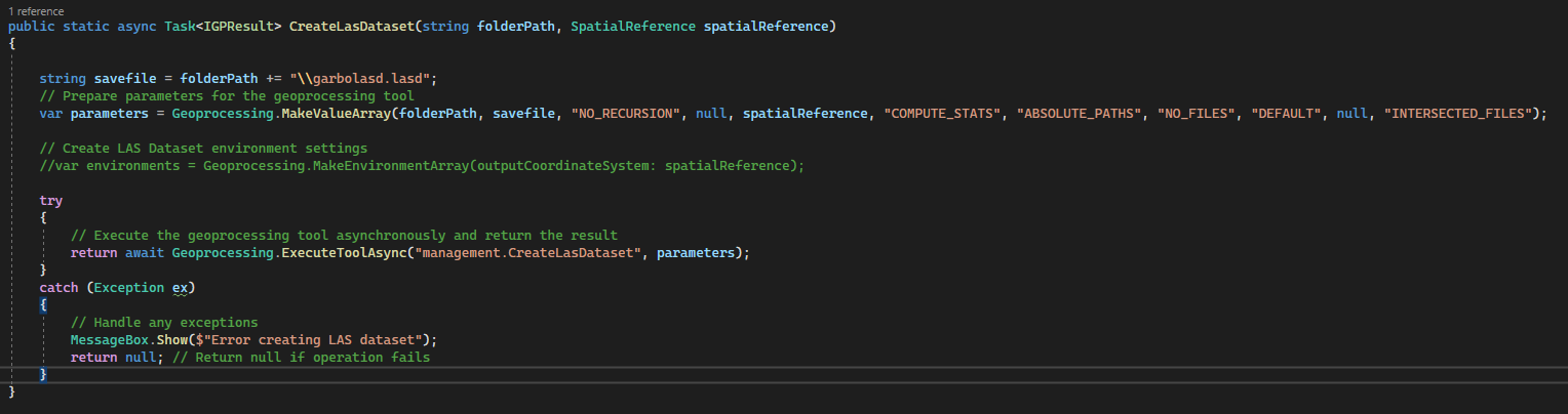 Create LasDataset Geoprocessing tool using the Arc... - Esri Community