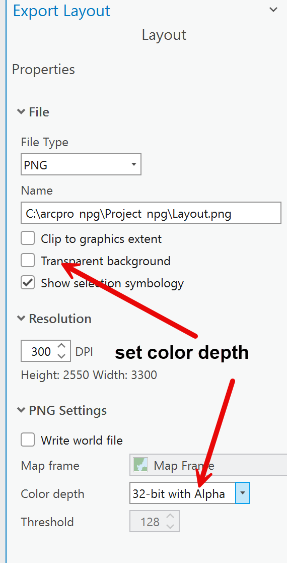 Solved: PNG "Transparent Background" greyed out in ArcGIS ... - Esri Community