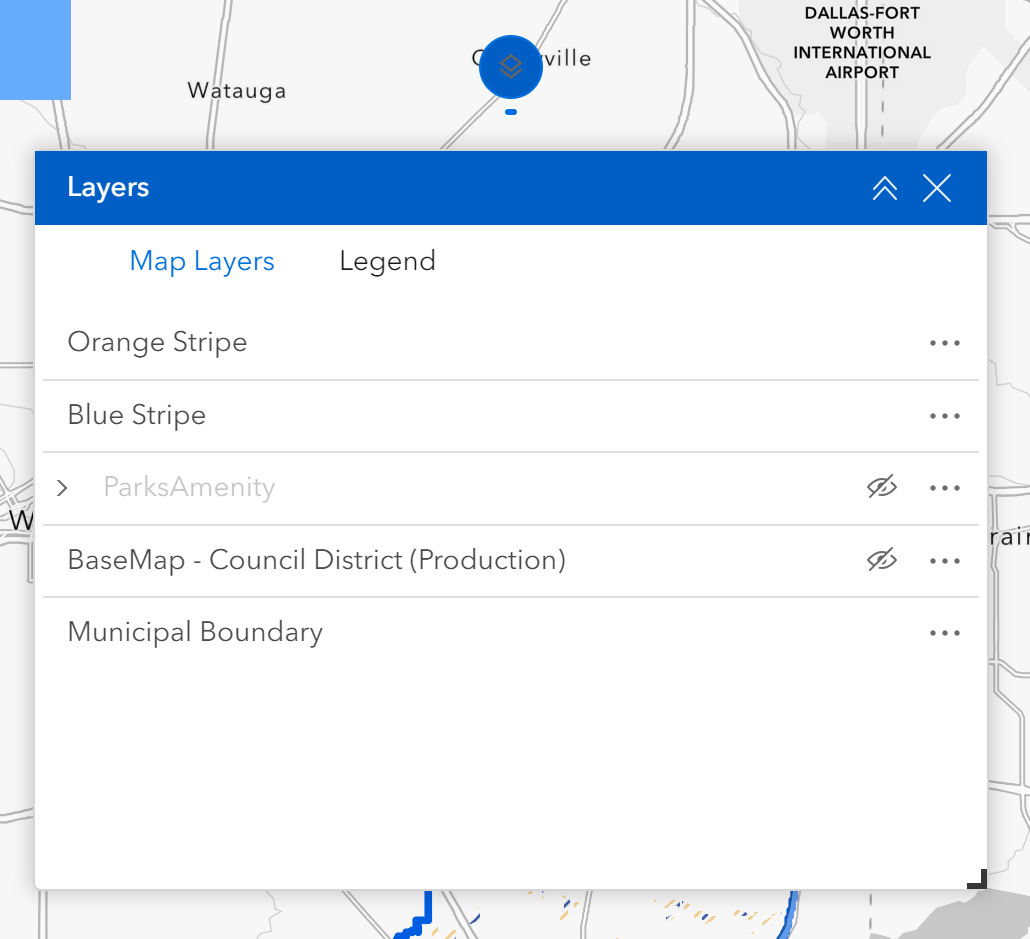 Getting the Function of the Map Layers/Legend Widg... - Esri Community