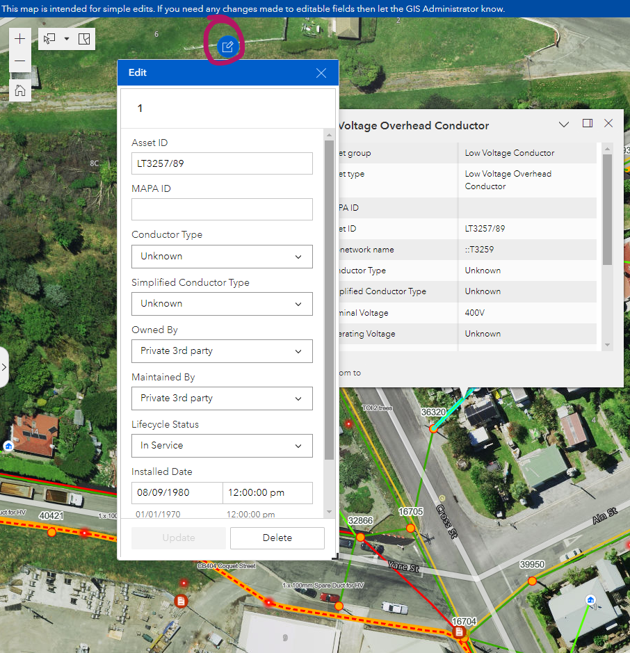 Solved: Edit button on pop-up in Web Map but not in Web Ex... - Esri Community