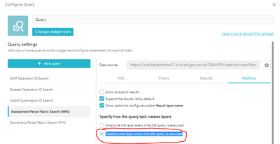 Create a new layer every time the query is execute... - Esri Community
