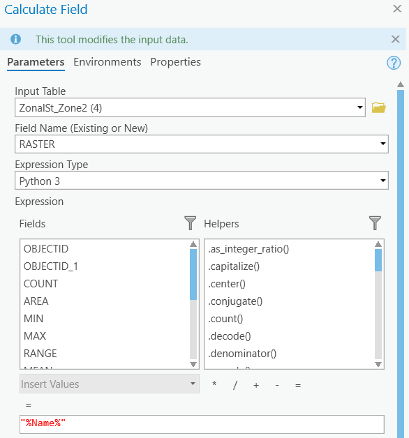 Solved: Save raster statistics in a table using GIS model ... - Esri ...