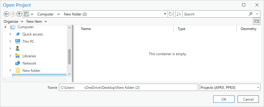 Open .pitemx file in ArcGIS Pro using File Explore... - Esri Community