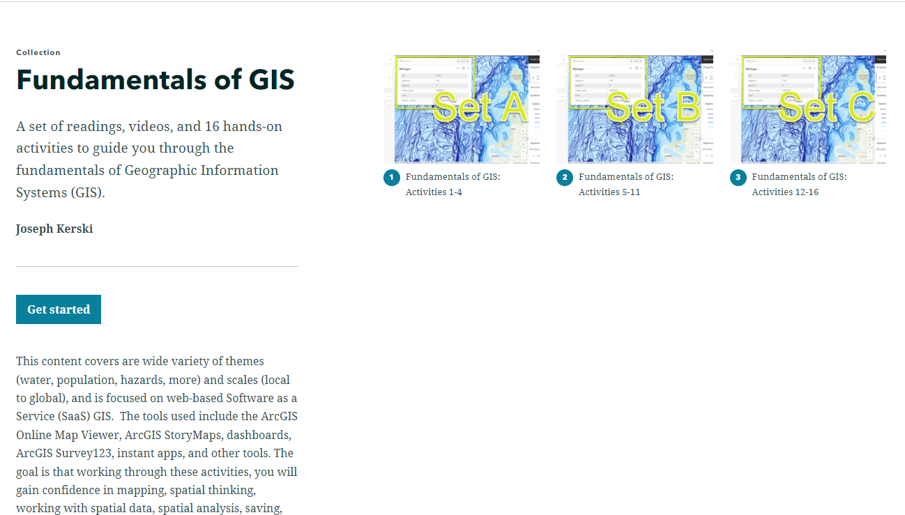 16 New Lessons as part of a Fundamentals of GIS Sh... - Esri Community
