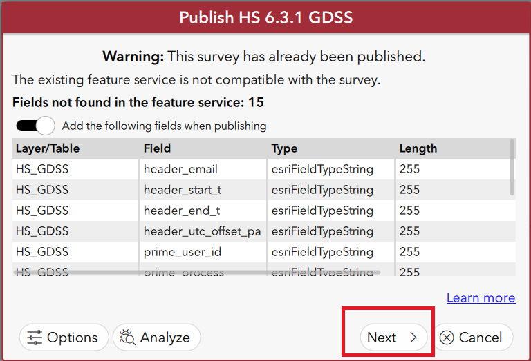 Add "Back" arrow to Connect's publish screen - Esri Community
