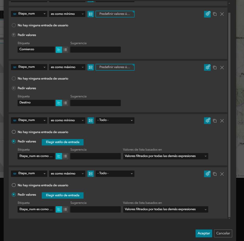 unique (predefined) filter and values filtered by ... - Esri Community