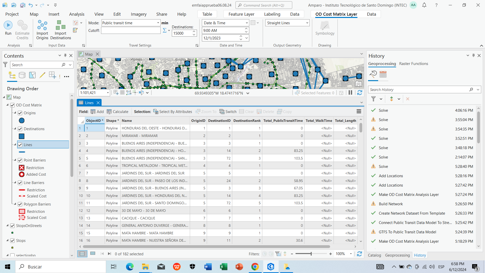 Problems creating an origin-destination cost matri... - Esri Community