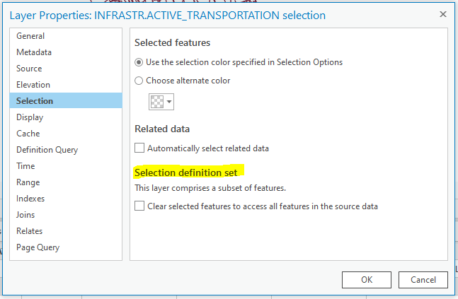Store Selection Layer's list of features in Defini... - Esri Community