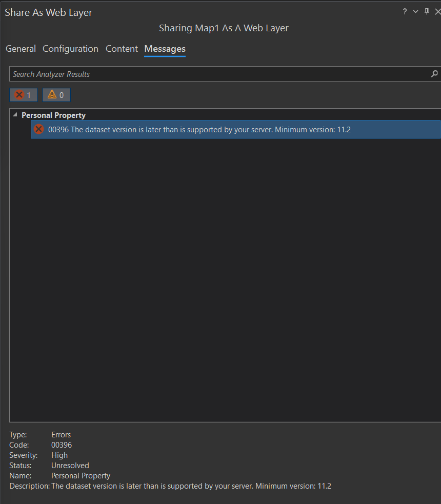 Solved: Sharing as a web layer - Unable to Publish - Esri Community