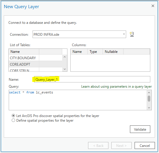 Default query layer name - Esri Community