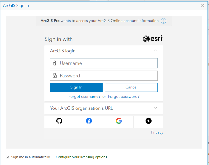 Solved: Typing Issues for ArcGIS Online/Pro Sign-in Named ... - Esri Community