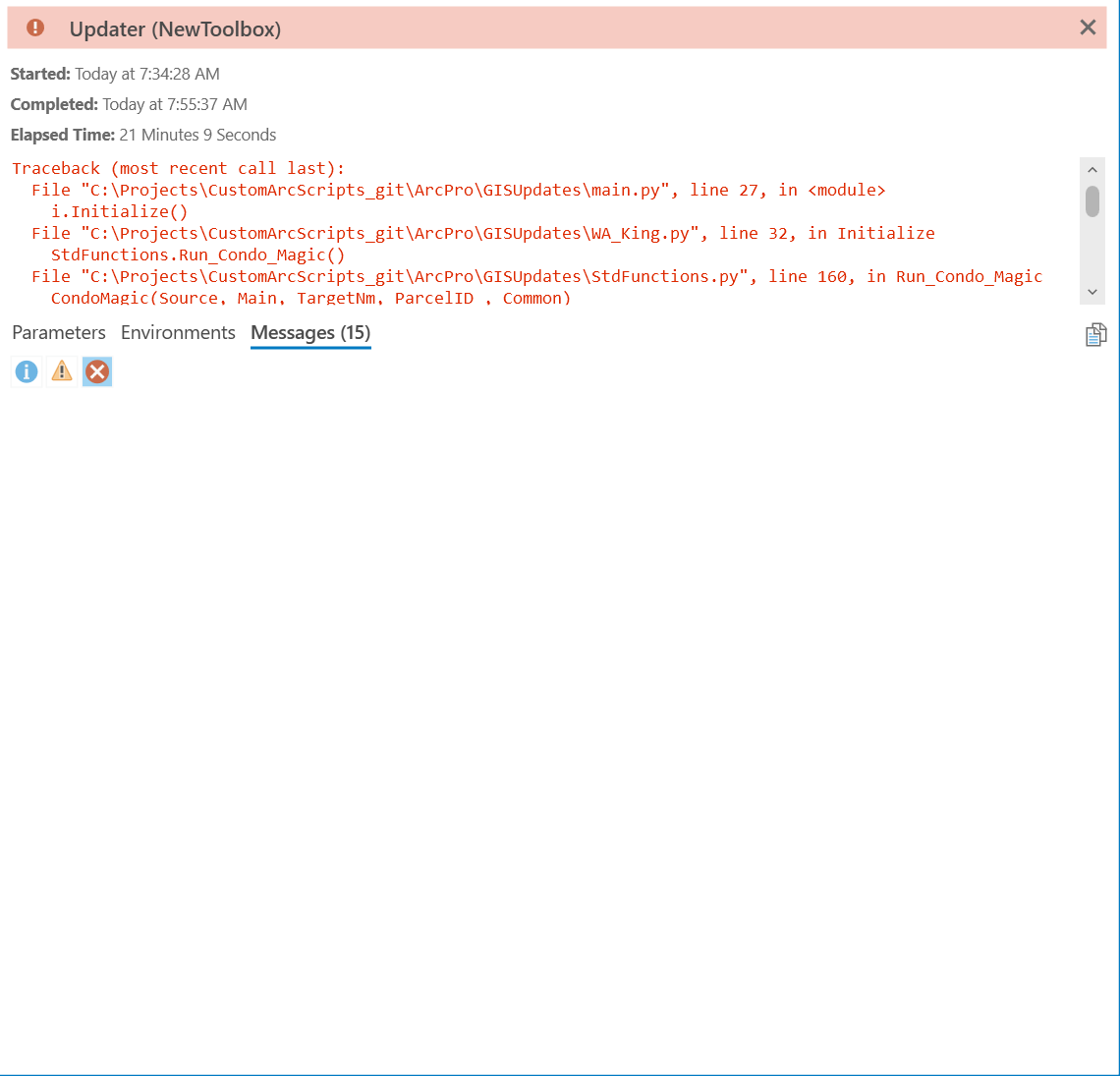 Geoprocessing View Detail Message is Blank - Esri Community
