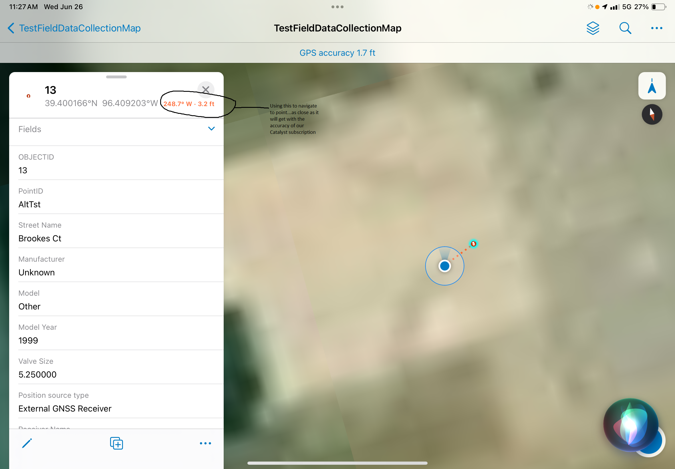 Staking out points using Field Maps and Trimble DA... - Esri Community
