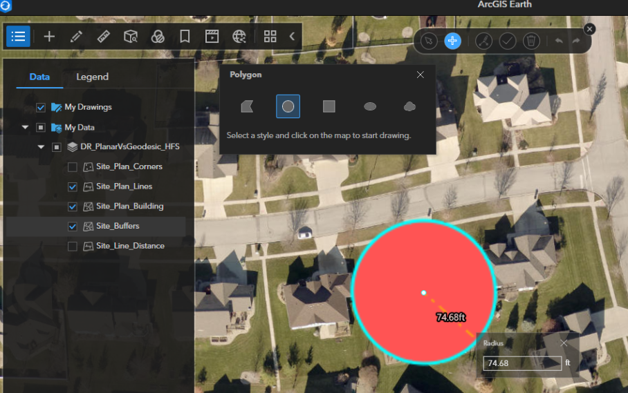 Capability to draw circle - Esri Community