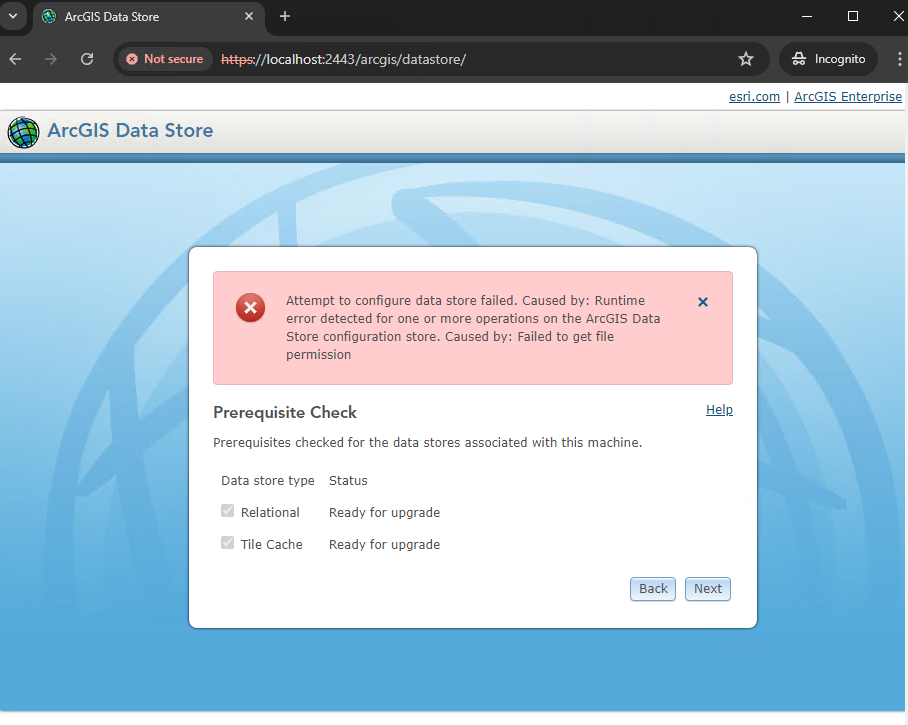 Error configuring Data Store after upgrade from 10... - Esri Community Error configuring Data Store after upgrade from 10... - Esri Community