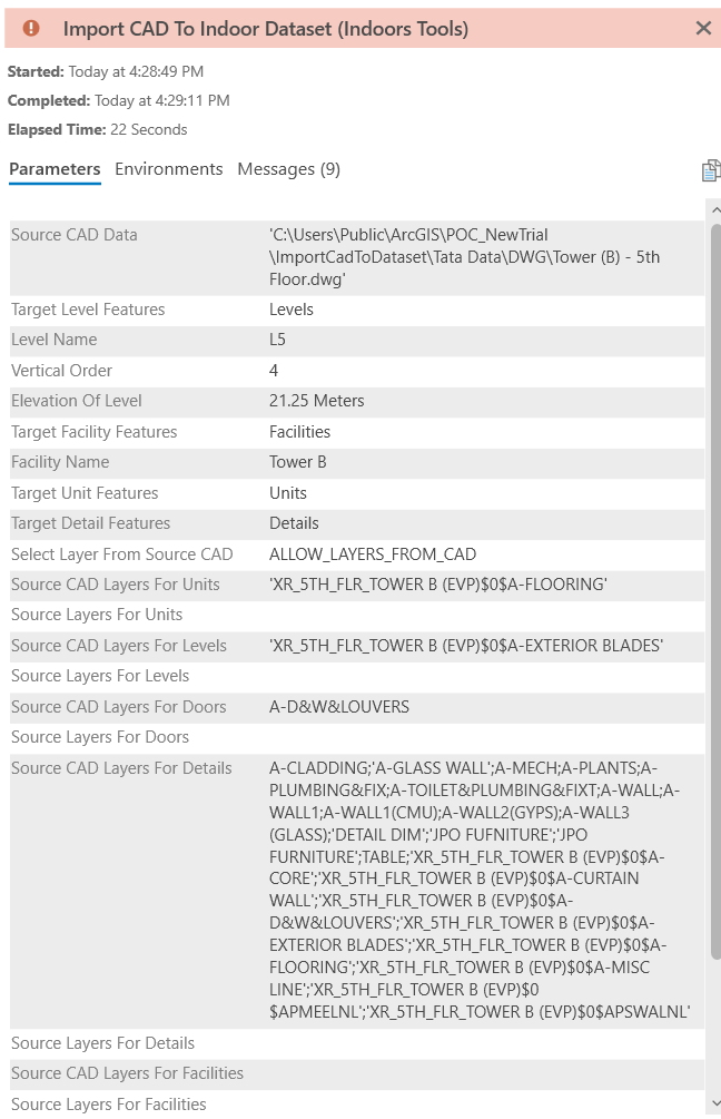 Import CAD to Indoor dataset - ERROR 160144: An ex... - Esri Community