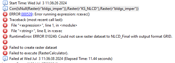 Raster Calculator works with a small clipped versi... - Esri Community