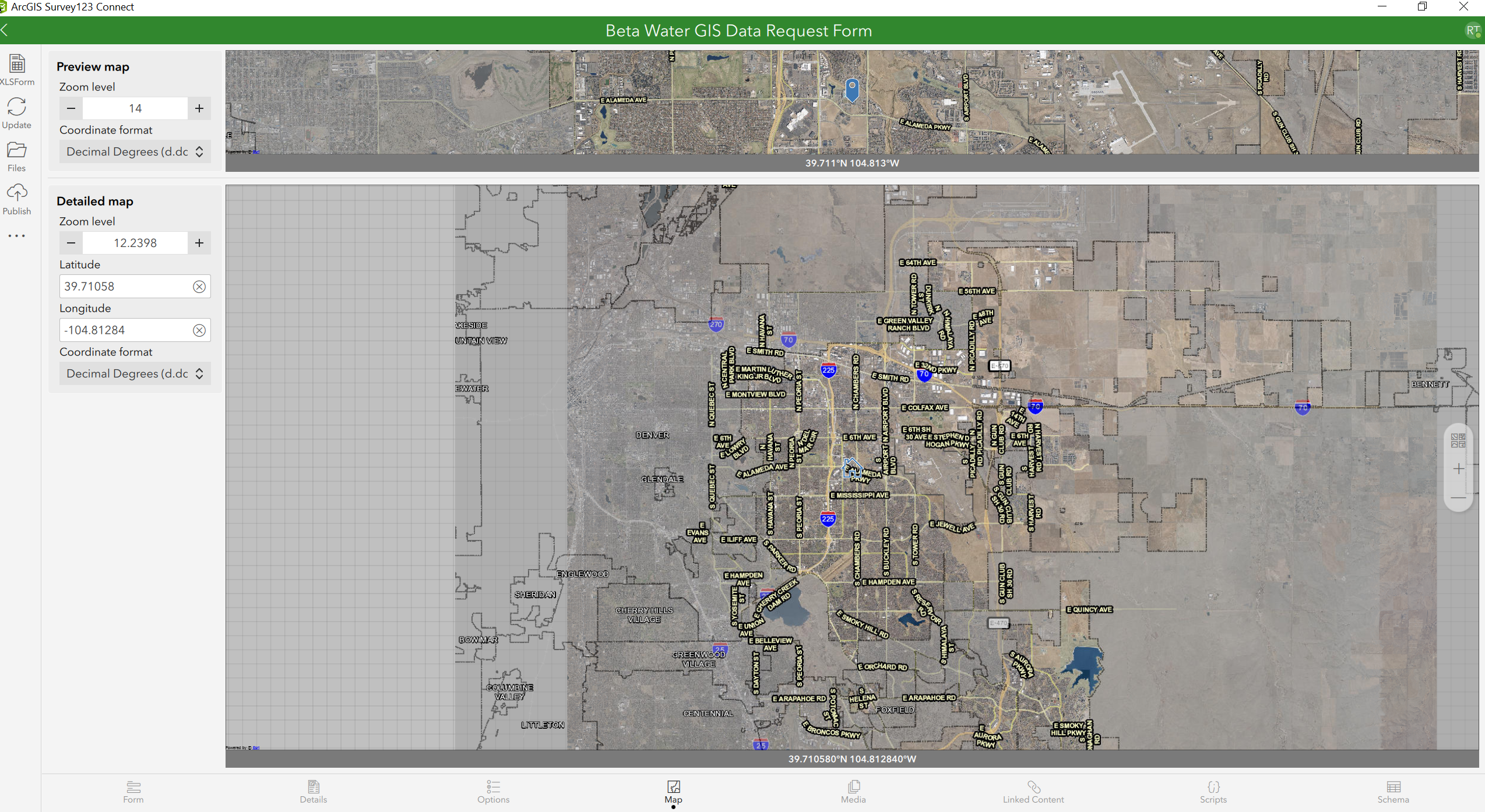 Setting a home location for a map in Survey123 Con... - Esri Community