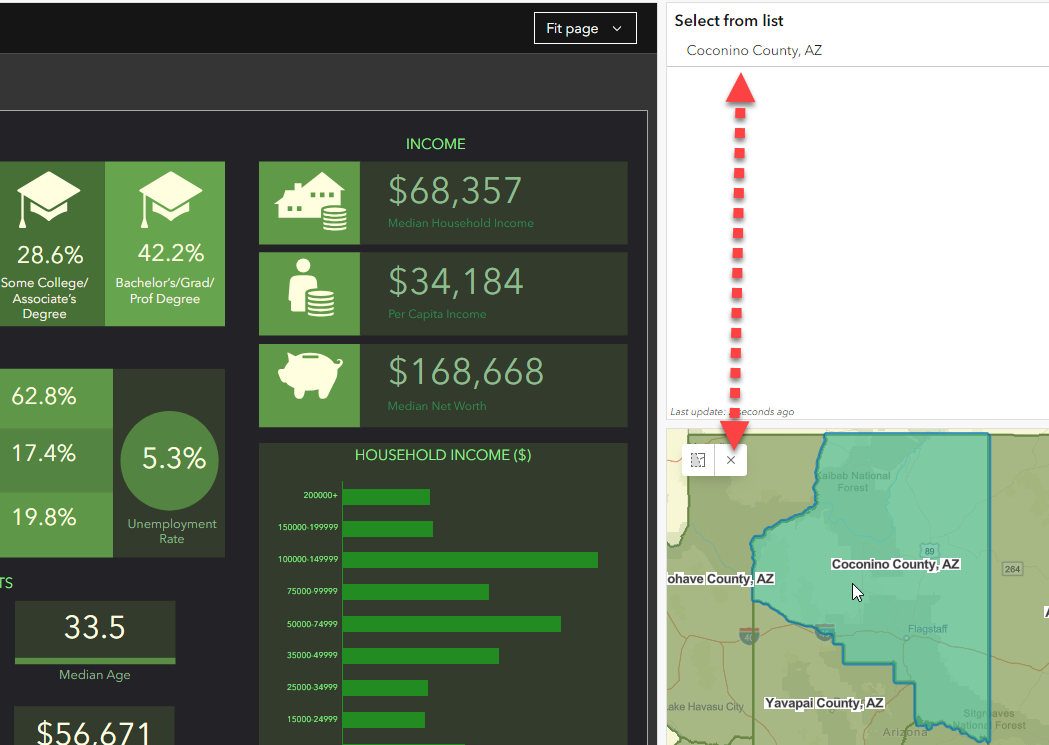 BA Dashboard layer actions with infographic - Esri Community