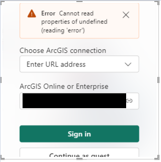 Solved: ArcGIS GIS in PowerBI sign in button does nothing ... - Esri Community