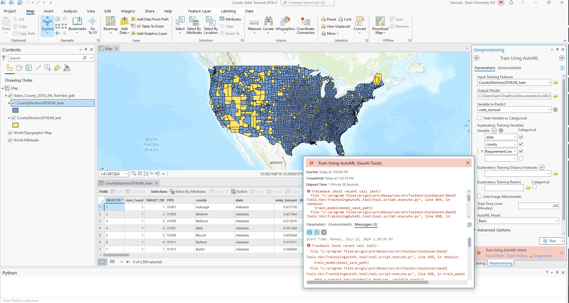 Failed script Train Using AutoML - Esri Community