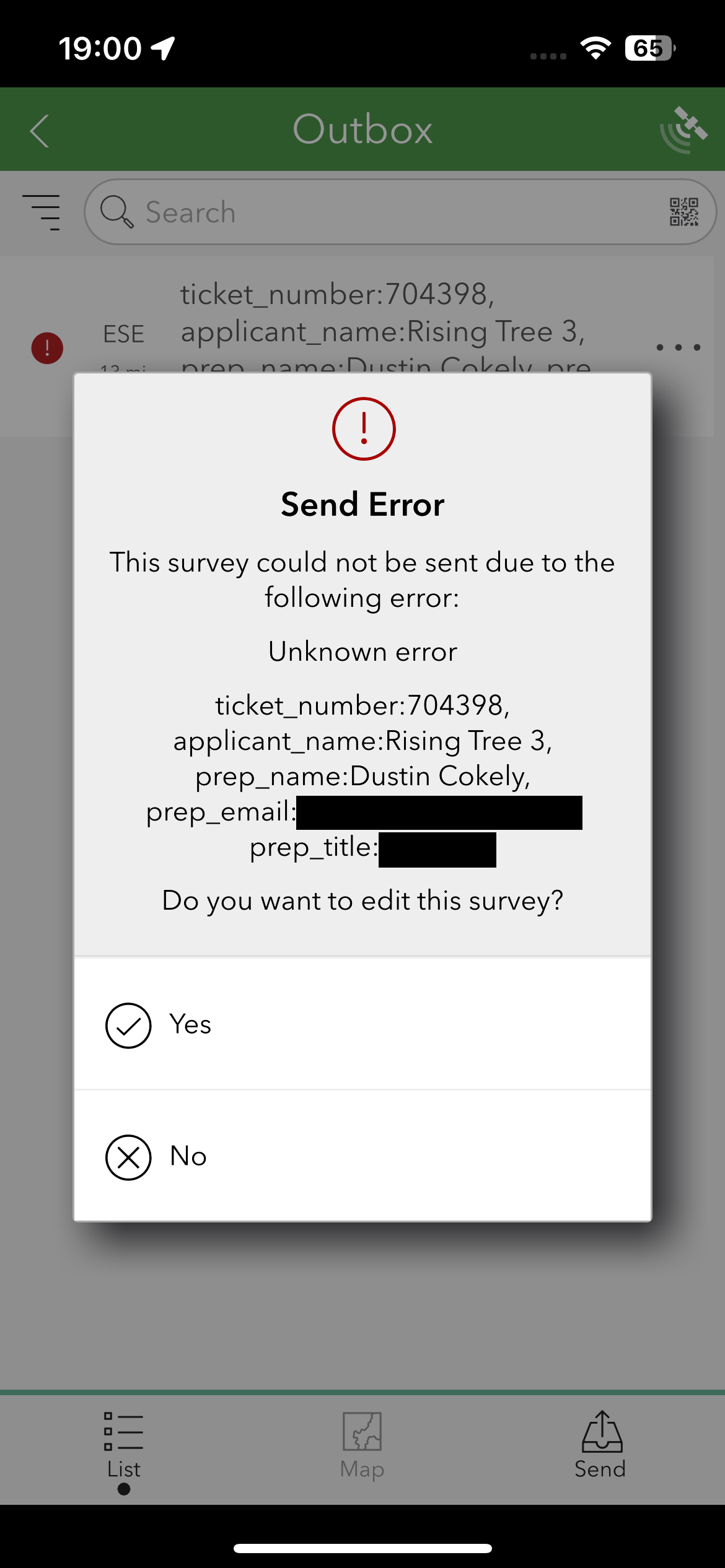 Solved: Unable to "Send" Surveys from Survey 123 iOS appli... - Esri ...