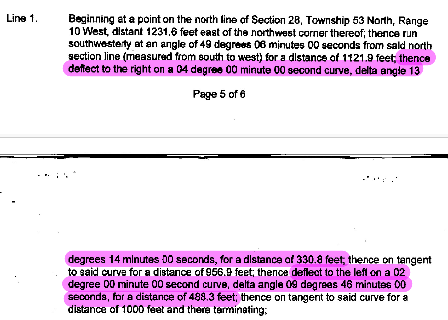 Help interpreting legal and mapping curves using T... - Esri Community