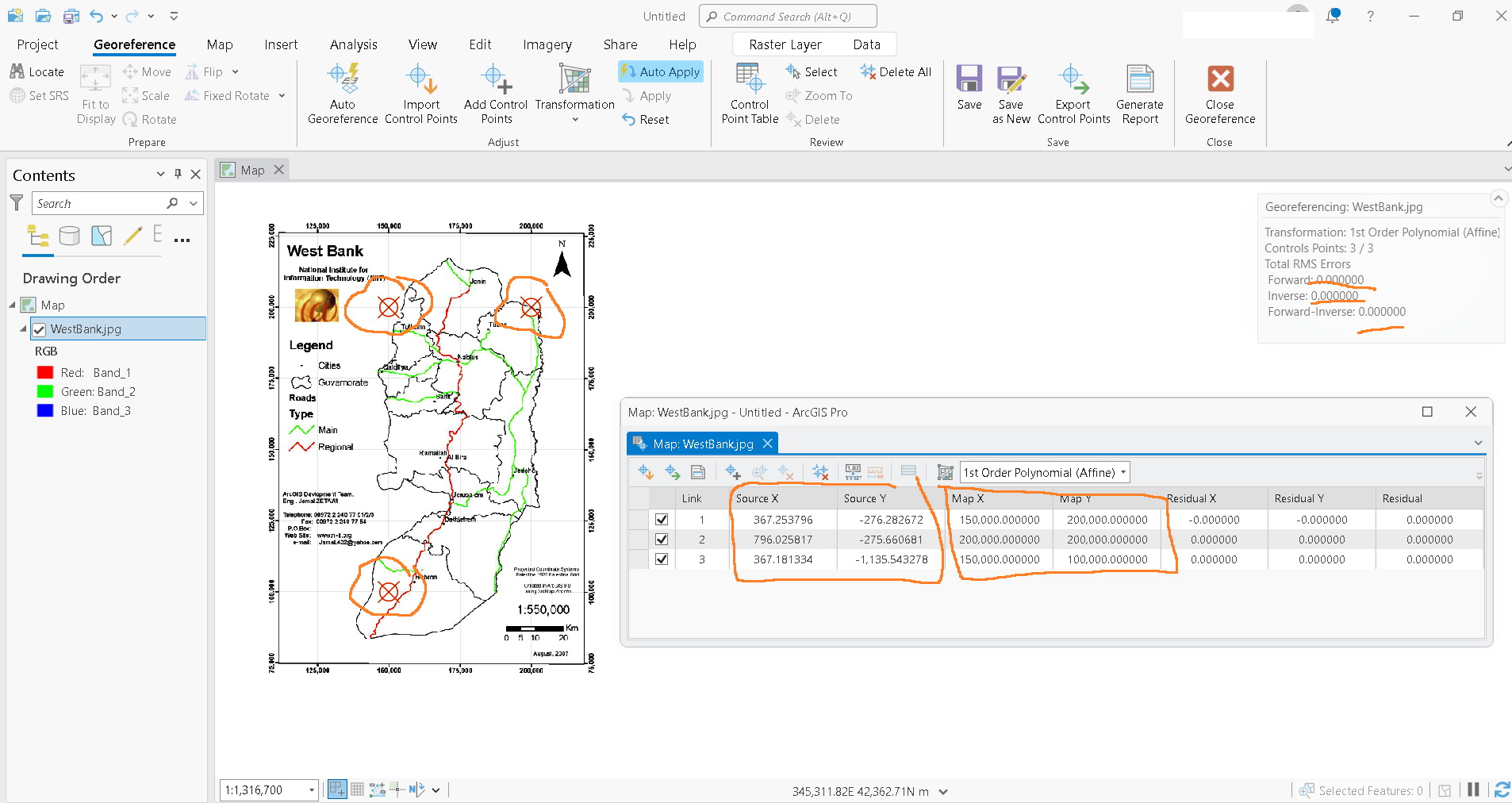 ArcGIS Pro 3.1.5: What do the green and red points... - Esri Community