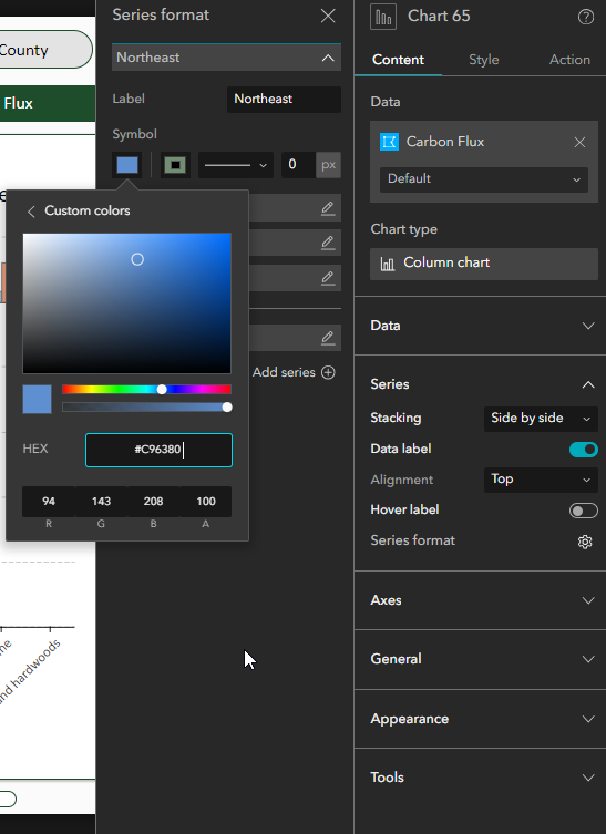Chart Widget Unable to Customize Graph Colors - Esri Community