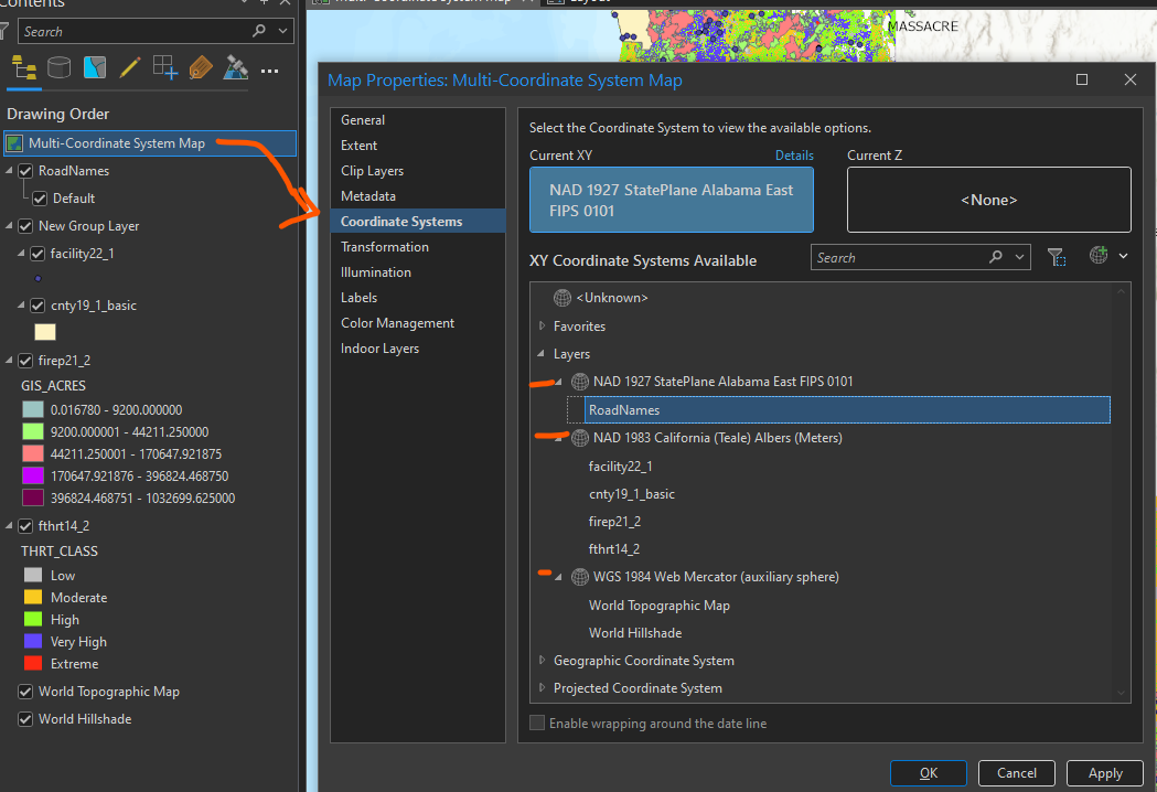 Add coordinate sytems Listing on the Table of Cont... - Page 3 - Esri ...