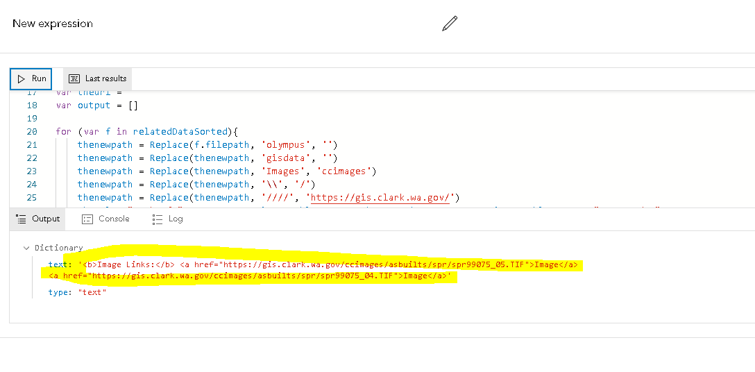 Solved: Use Arcade to add href hyperlinks to unique list - Esri Community
