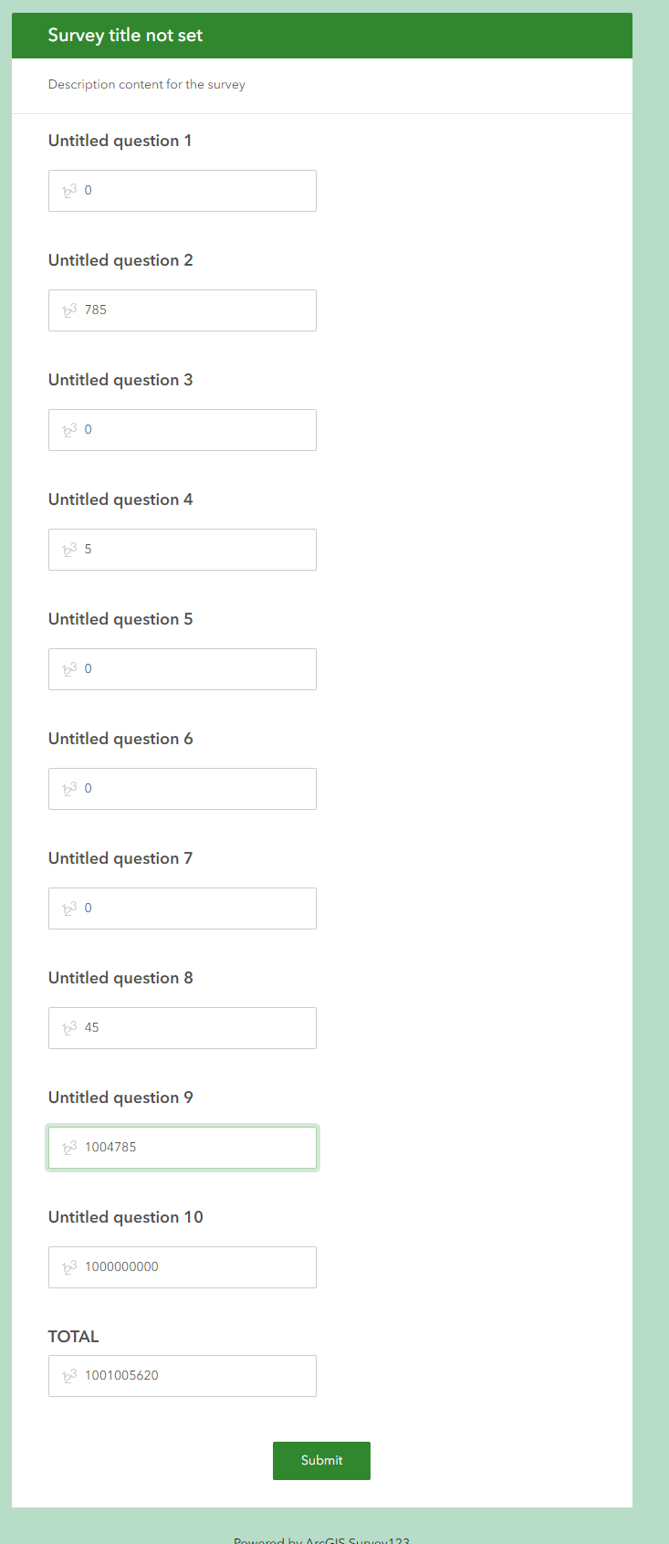 Survey 123 Limited to six entries for calculation - Esri Community