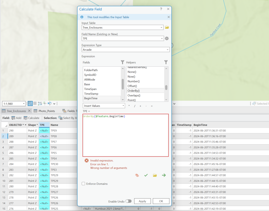 Calculating a field using Orderby - Esri Community