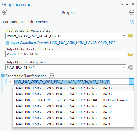 Trouble with vertical transformations - Esri Community