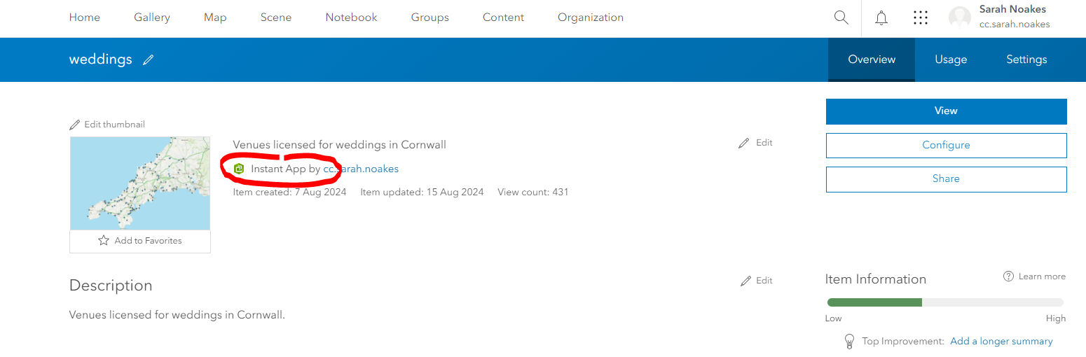 Show the App template used in the AGOL Overview pa... - Esri Community