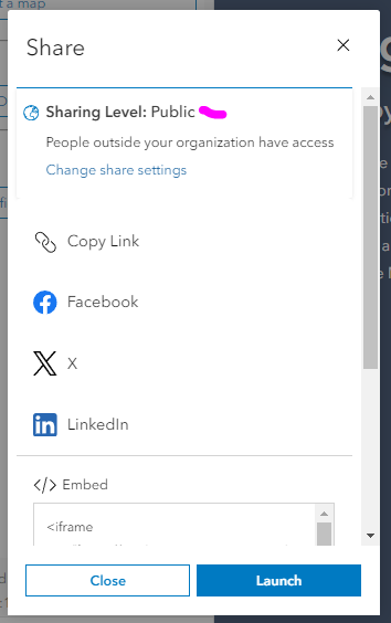 Solved: Sharing level: public - Esri Community