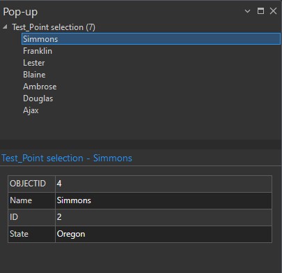 Pop-up Listing All Features in Selection Layer - Esri Community
