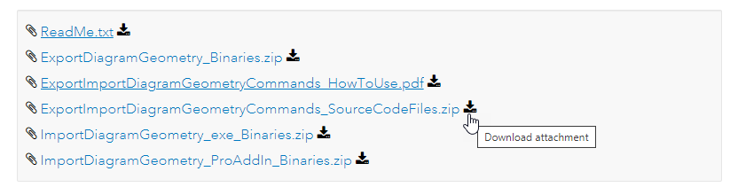 Export and Import Diagram Geometry Commands