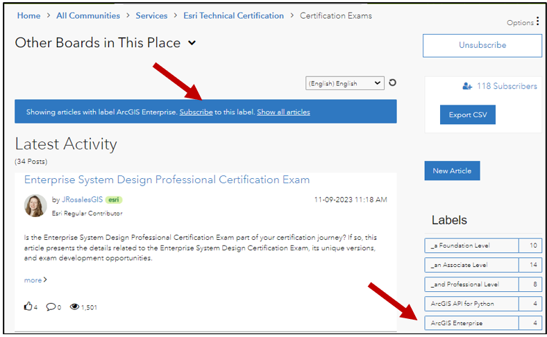 Stay Connected | Esri Technical Certification