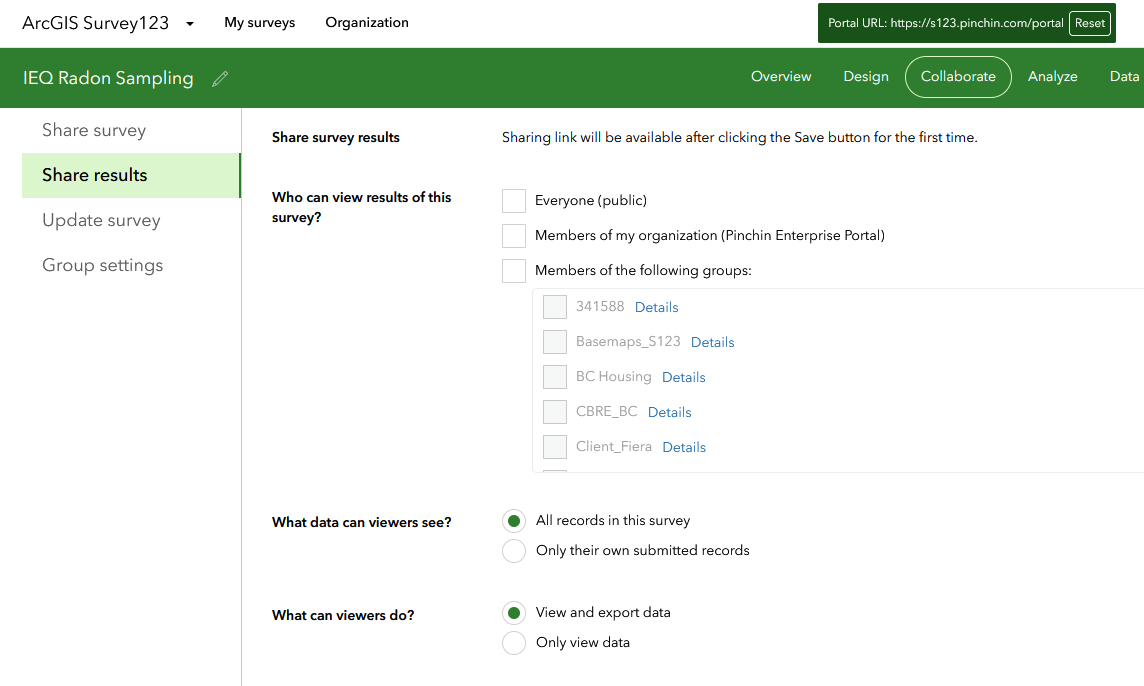 Working with existing Feature Services in ArcGIS Survey123
