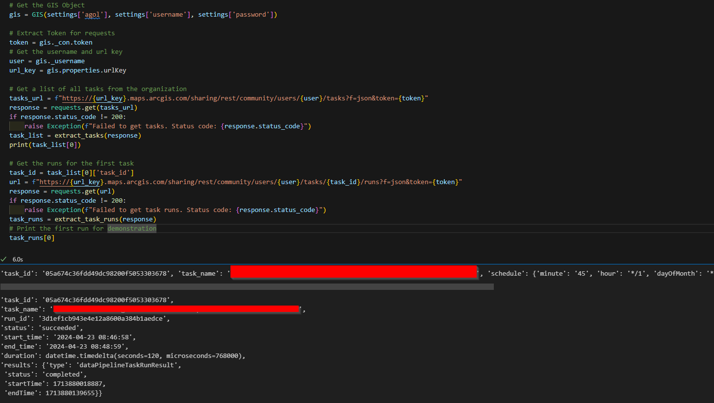 Accessing AGOL Notebook Logs with ArcGIS API for P... - Esri Community