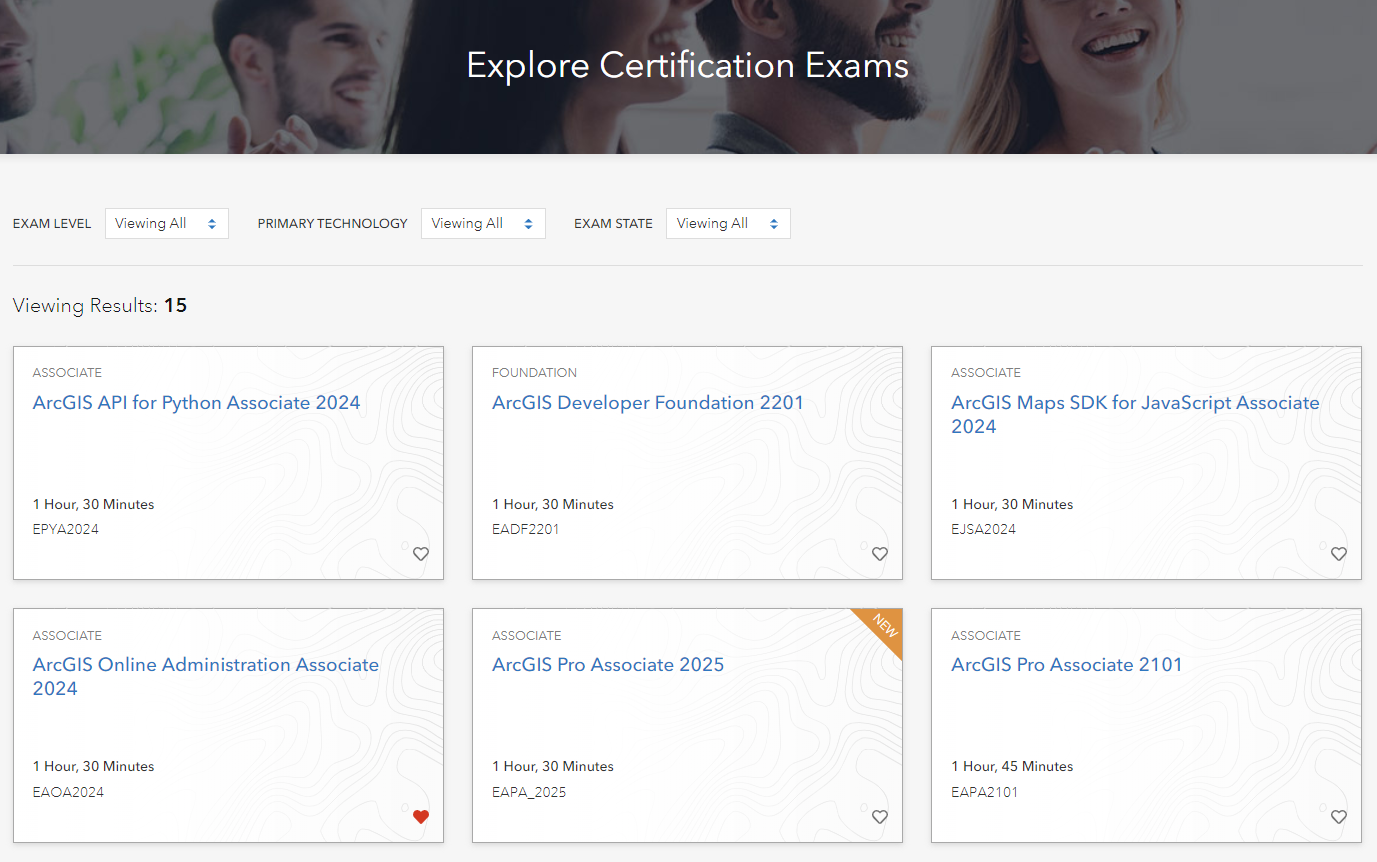 Take an Exam | Esri Technical Certification