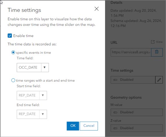 Time-enable a layer - Esri Community