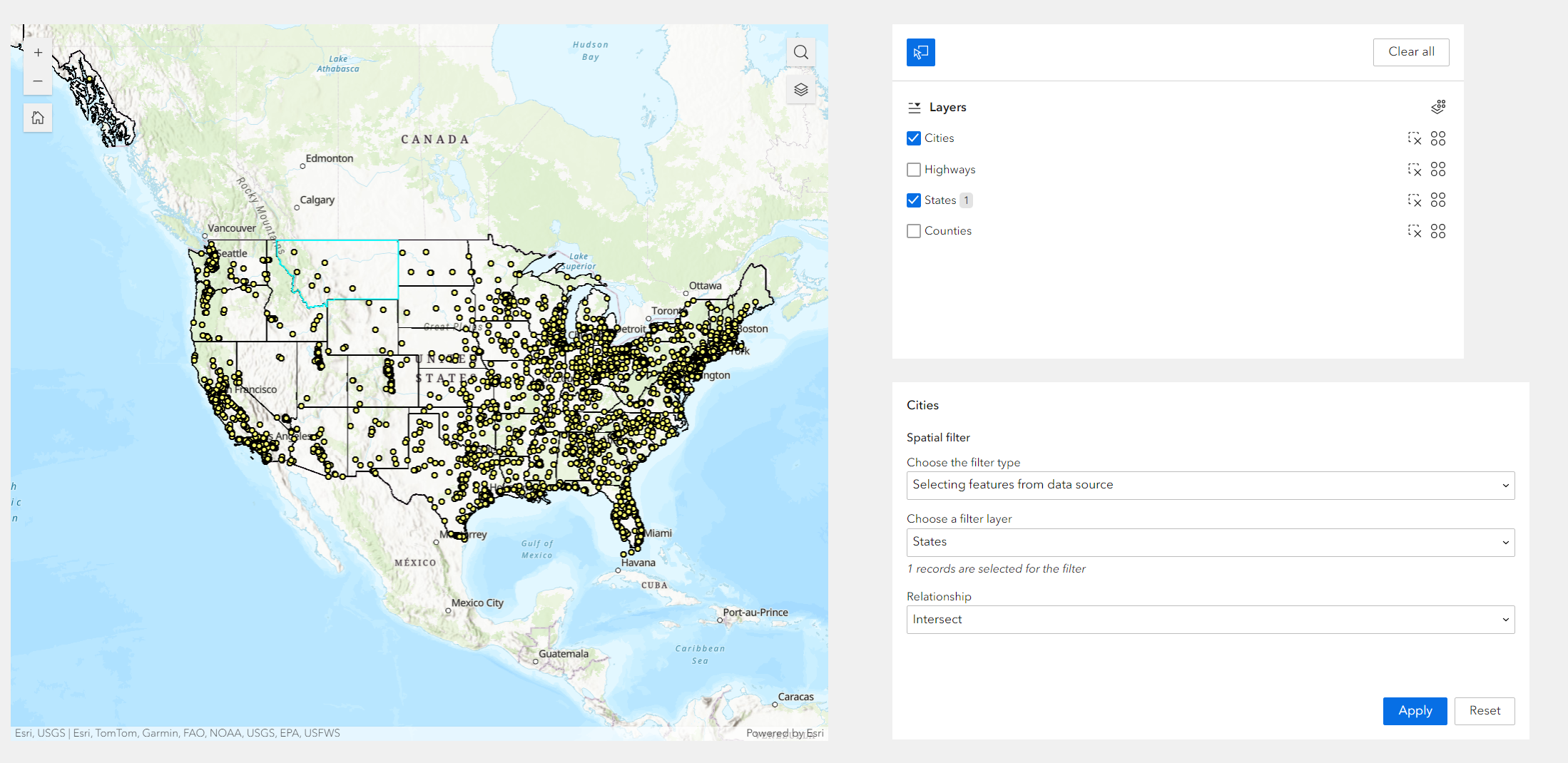 EB Query Widget not displaying results from all se... - Esri Community