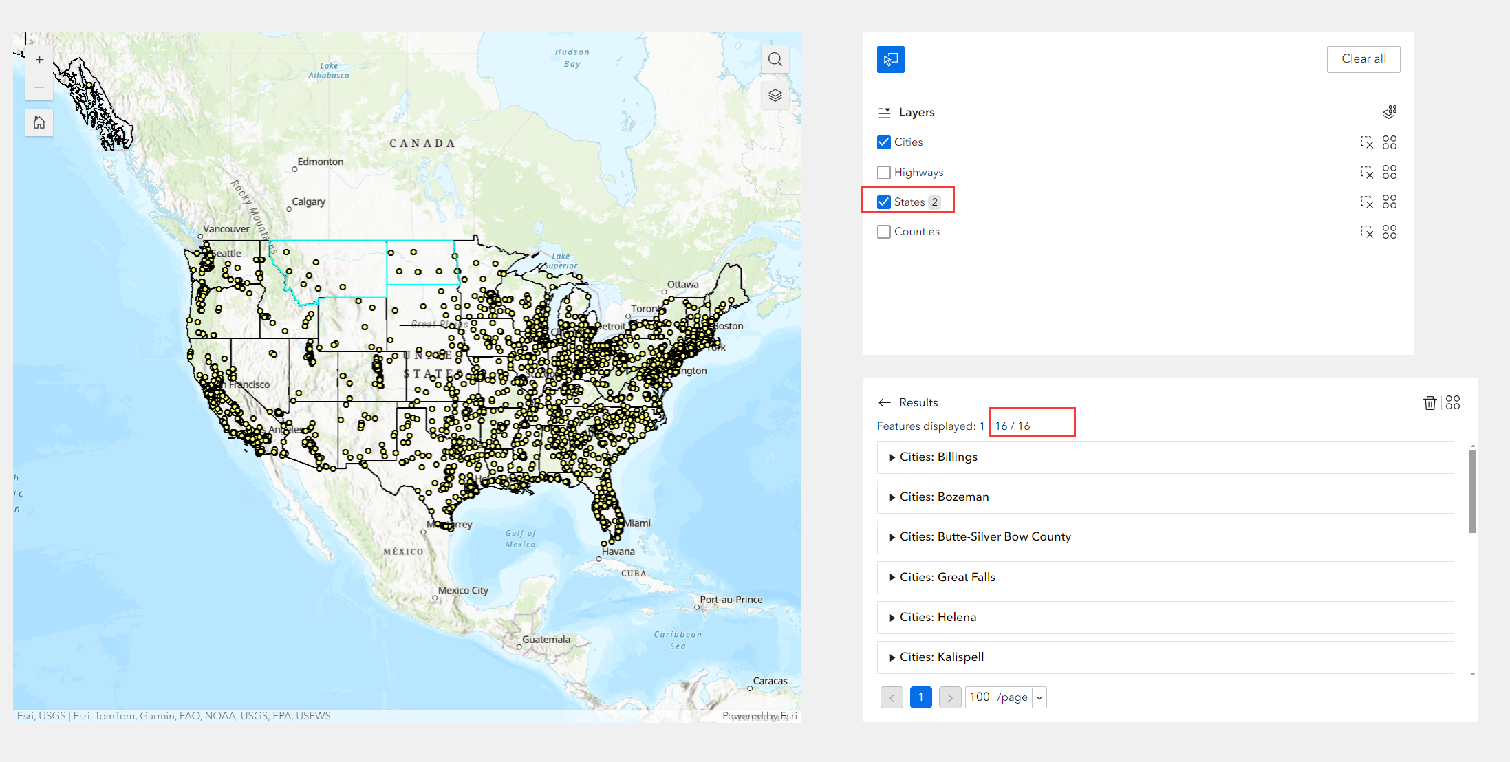 EB Query Widget not displaying results from all se... - Esri Community