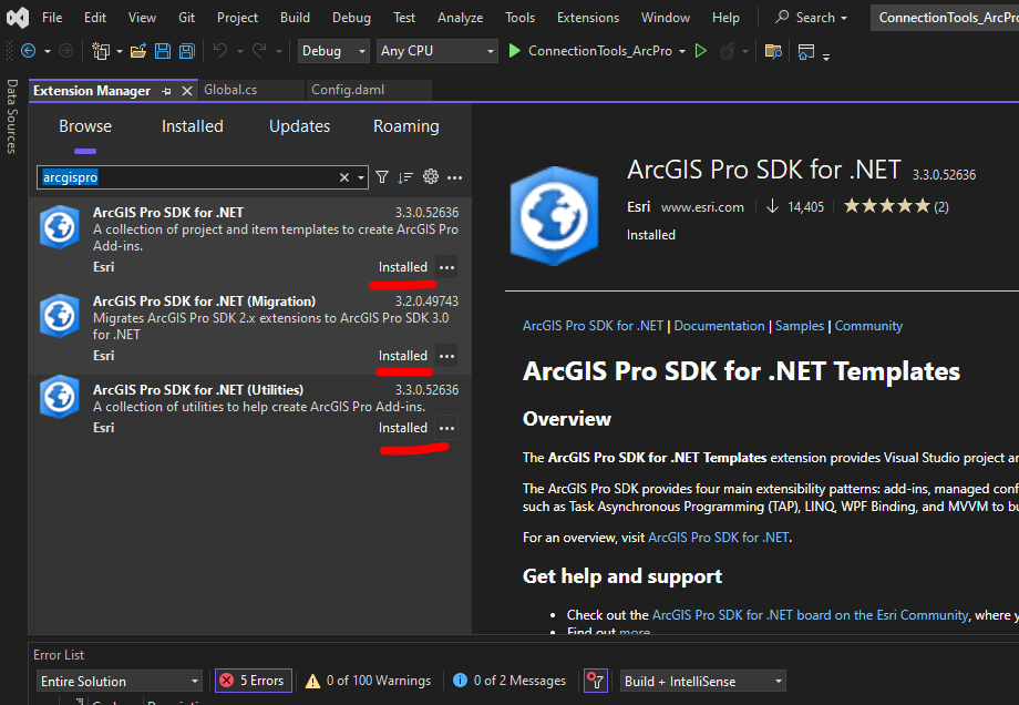 Solved Error Message In Vs After Upgrading To Arcgis Pro Esri Community